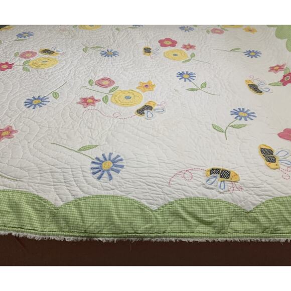 Pottery Barn | Bedding | Pottery Barn Twin Quilt Comforter Flowers Bees ...
